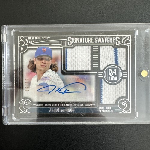 Jacob DeGrom Signature Swatches Triple Relic Autograph 2016- Topps ...