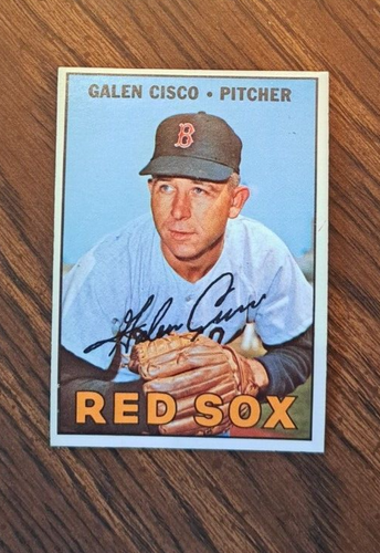 Galen Cisco 1967 Topps Baseball Card Hi #596 Crease Free Boston Red Sox ...