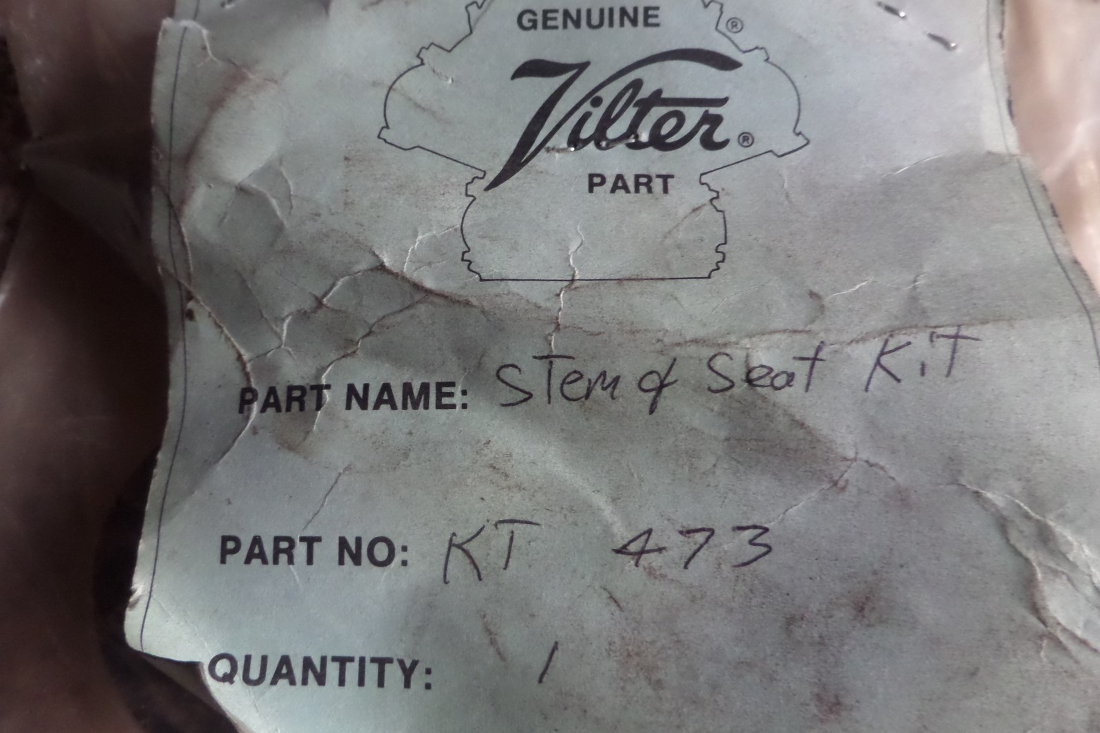 Vilter Genuine Part Stem and Seat Kit Assembly KT 473 KT473 New | eBay