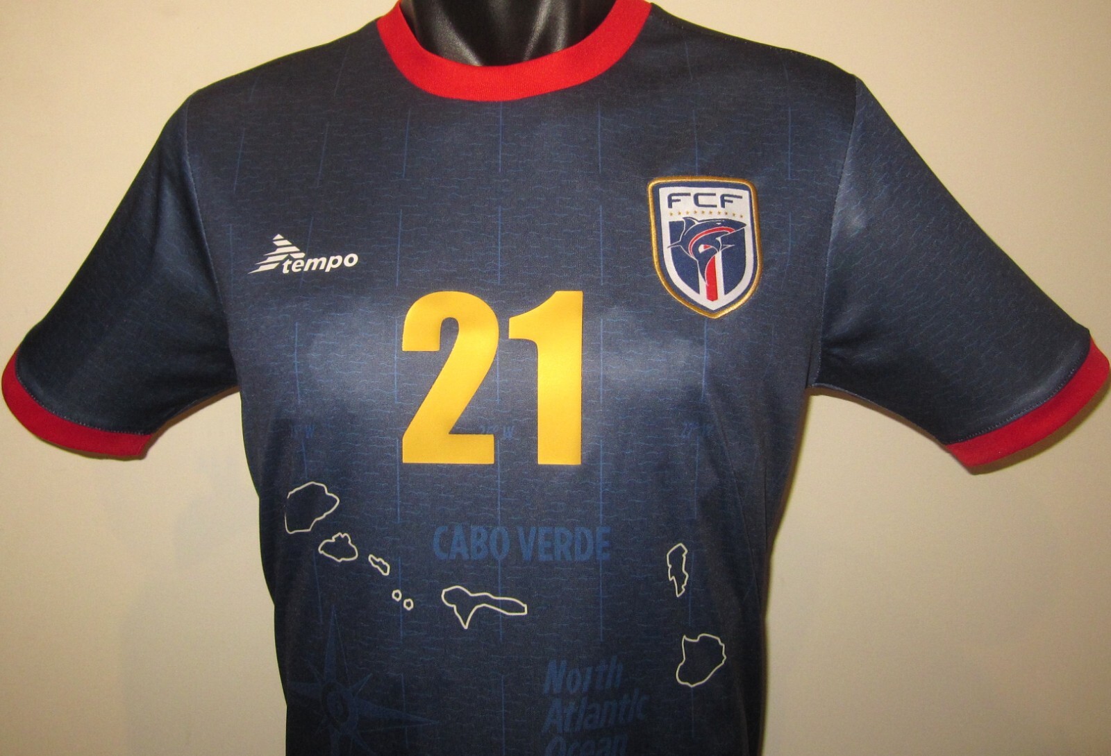 Cape Verde National Team BEBÉ #21 AFCON 2023 Tempo Football Shirt ...