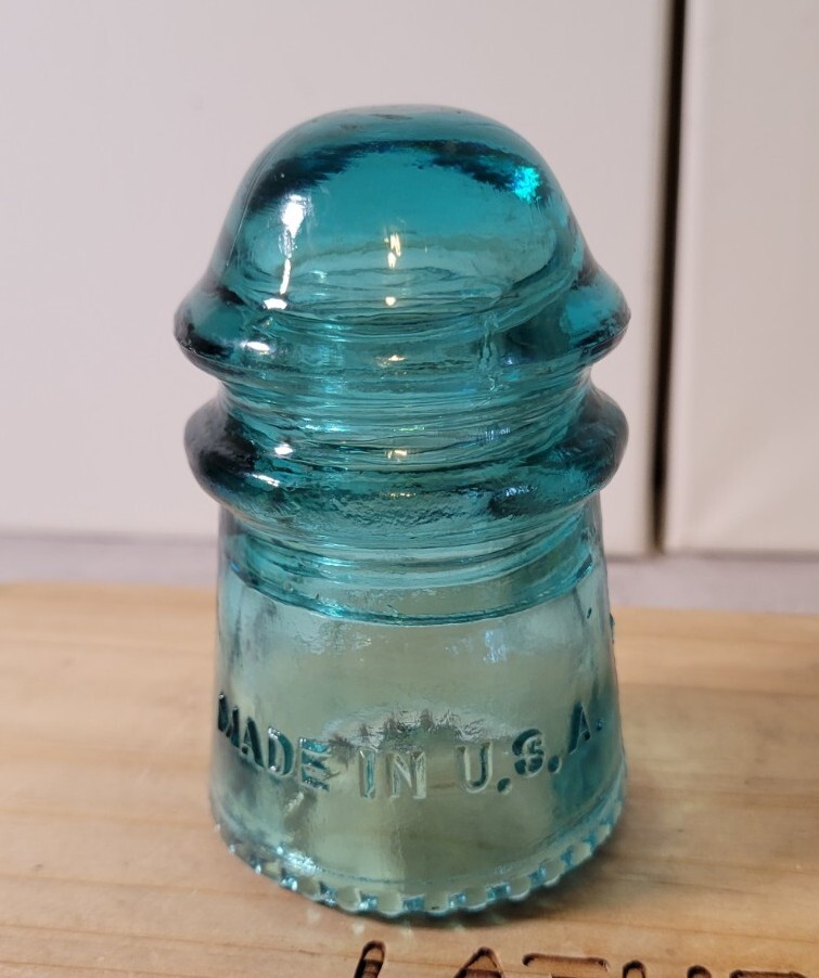 Vintage Hemingray No. 9 Blue-Green Glass Insulator Pat. May 2, 1893 | eBay