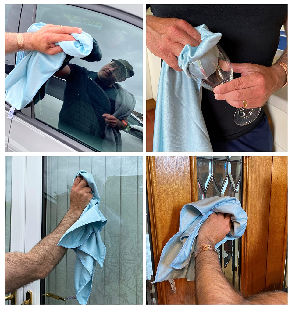 XL Glass Large Microfibre Cloth, Scrim, Polishing, Window Cleaning 80cm ...