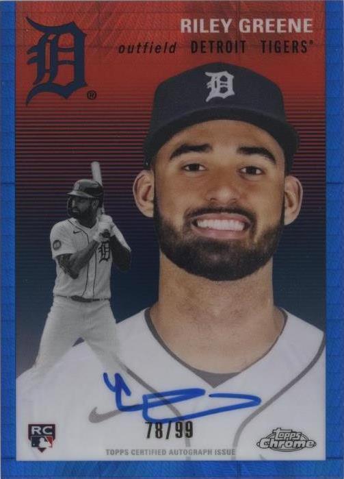 2023 Topps Chrome Platinum Anniversary - Autographs Riley Greene #CPA ...