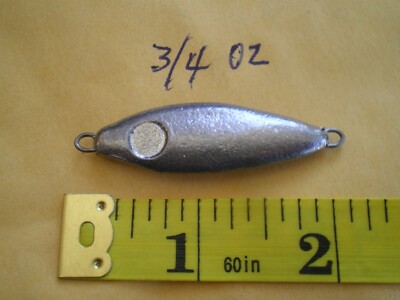 10 PCS. SHAD LEAD SPOON FISHING JIGS, 3/4 OZ. W/STAINLESS S. WIRE EYE ...