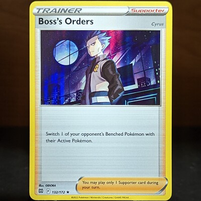 Boss's Orders Cyrus 132/172 NM Holo Near Mint Foil Brilliant Stars ...