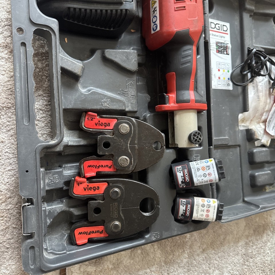 RIDGID RP 241 COMPACT PROPRESS TOOL WITH 2 JAWS PureFlow | eBay