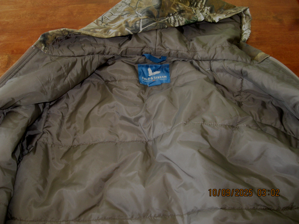 NWOT Field & Stream Hydroproof Insulated Hooded Camo Hunting Jacket ...