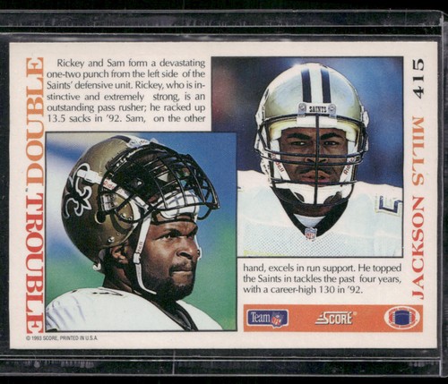 1993 Score #415 Rickey Jackson / Sam Mills | eBay