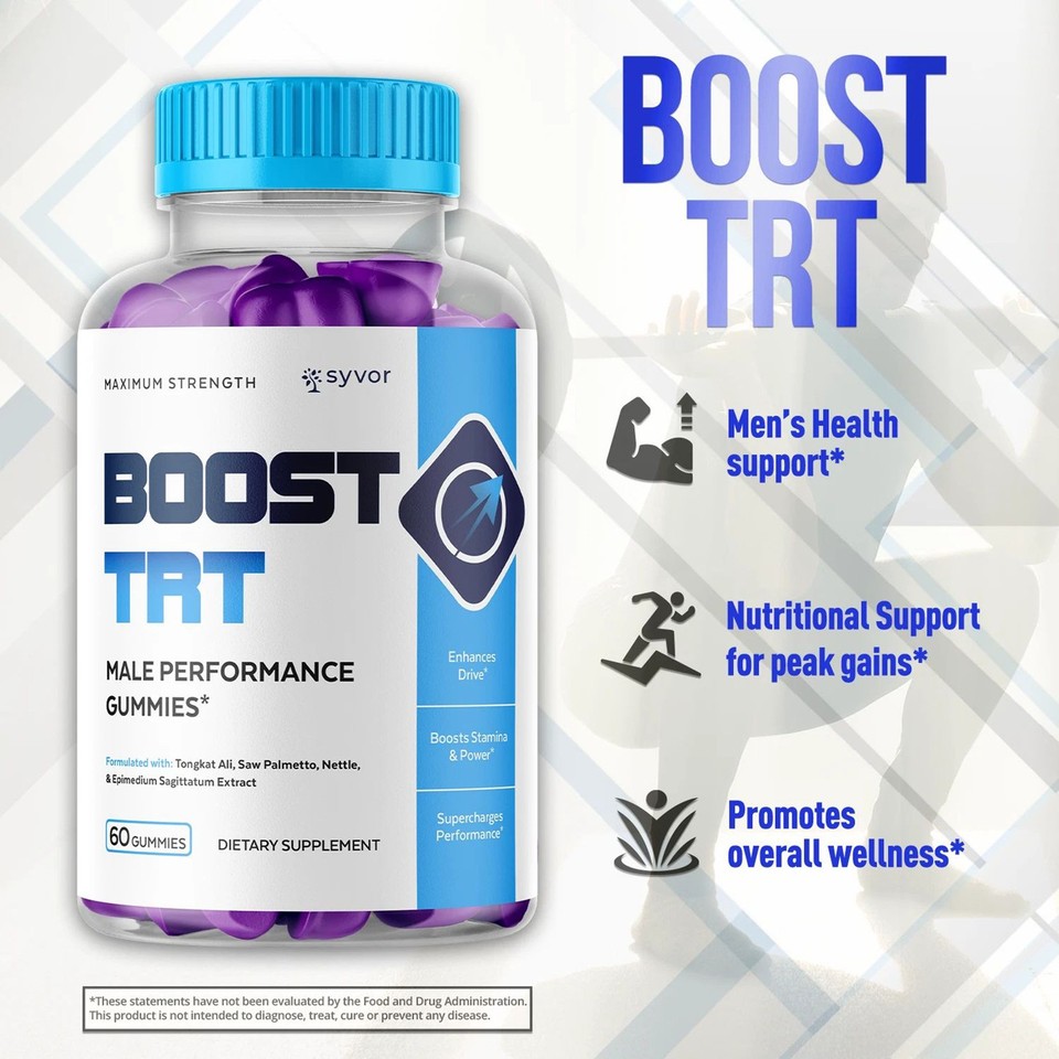 Boost TRT Male Gummies Advanced Vitamin Formula Supplement 60 Gummies ...
