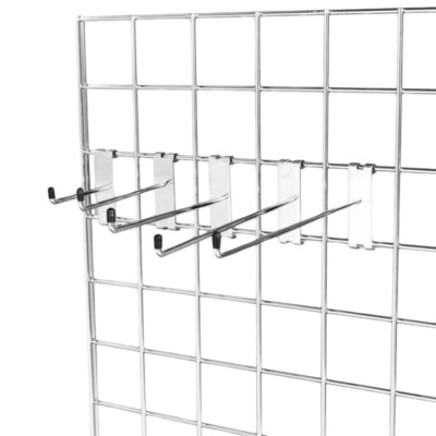 Grid Mesh Panel HOOKS Arm Shop Display Fitting Prong 4" 6" 8" 10 "12 ...