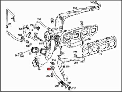 Genuine MERCEDES Oil return line 2740900377 | eBay