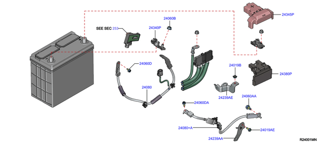 Genuine Nissan Harness Sub Instrument 240186CA5A / 24018-6ca5a OEM for ...