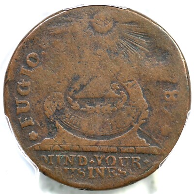 1787 M 15-K R-5+ PCGS VG Details Fugio Cent Colonial Copper Coin | eBay