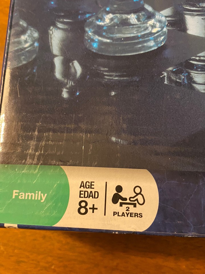 Glass Chess & Checkers Set Cardinal by Cardinal (Clear & Frosted Pieces ...