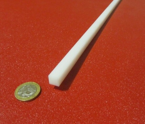 Delrin Acetal Square Bar 3/8" (.375") Thick x 3/8" (.375") Wide x 48 ...