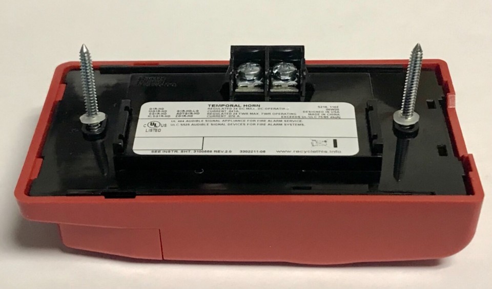 EDWARDS EST GENESIS G1R HD RED TEMPORAL HORN 24 VDC CC G1R-HD | eBay