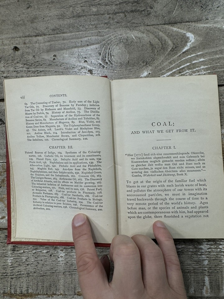 1897 Antique Science Book "Coal & What We Get From It" Illustrated | eBay
