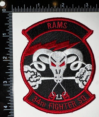 USAF 34th Fighter Squadron Rude Rams Patch | eBay