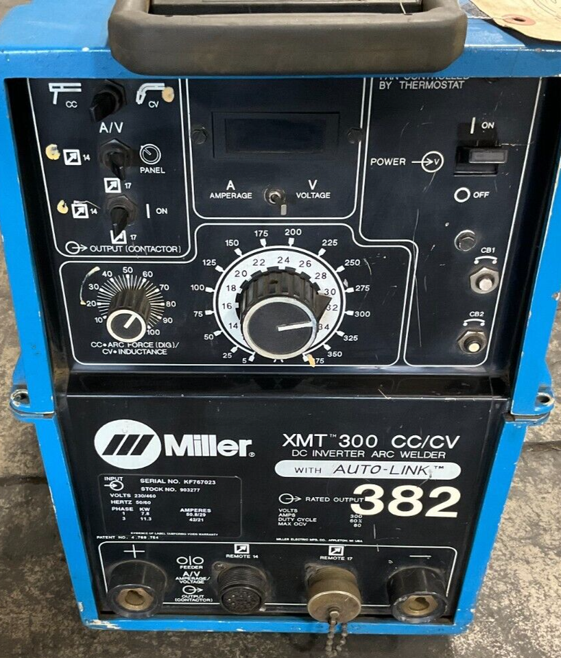 Miller XMT 300 CC/CV DC Inverter Arc Welder 230/460 V 7.8/11.3 kW (TBI ...
