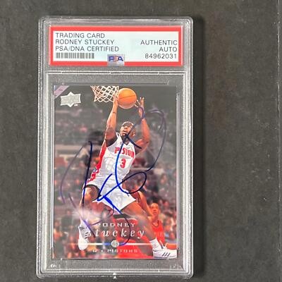 2008-2009 Upper Deck #52 Rodney Stuckey Signed Card AUTO PSA Pistons | eBay