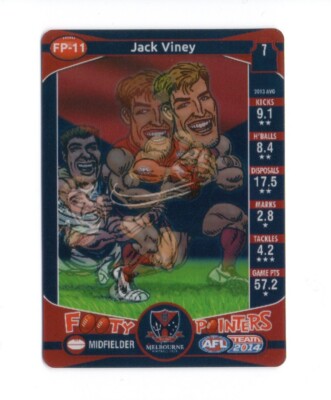 2014 AFL Teamcoach Jack Viney Footy Pointers card #FP-11 Melbourne ...