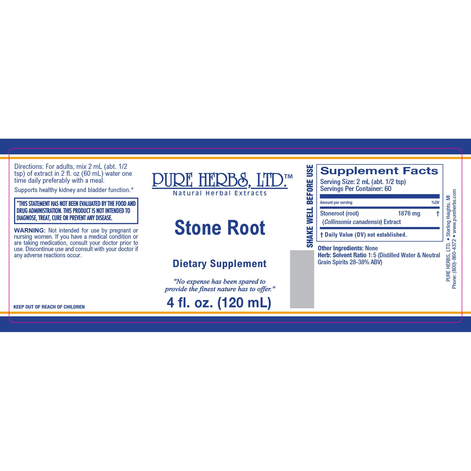 Pure Herbs: Stone Root - 4 oz. | eBay