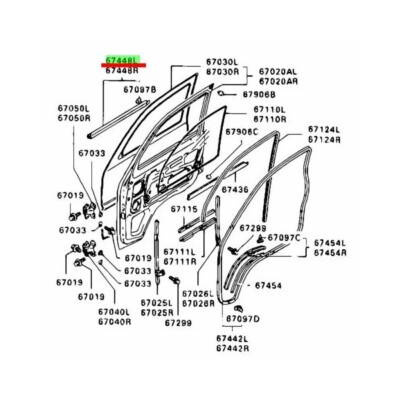 Weatherstrip Front door left Genuine for Mitsubishi Minicab U41 U42 | eBay