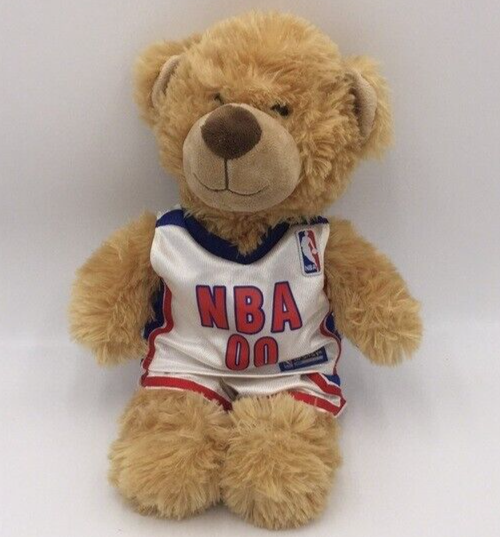 Build A Bear Workshop Brown Plush Stuffed Bear NBA Basketball Jersey ...