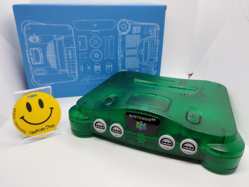 Green Nintendo 64 CUSTOM COLOR Shell Console with Cables Cords N64 ...
