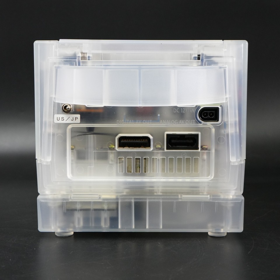 Nintendo GameCube Clear white Shell NTSC U-C/J Region Switch Mod w/GB ...