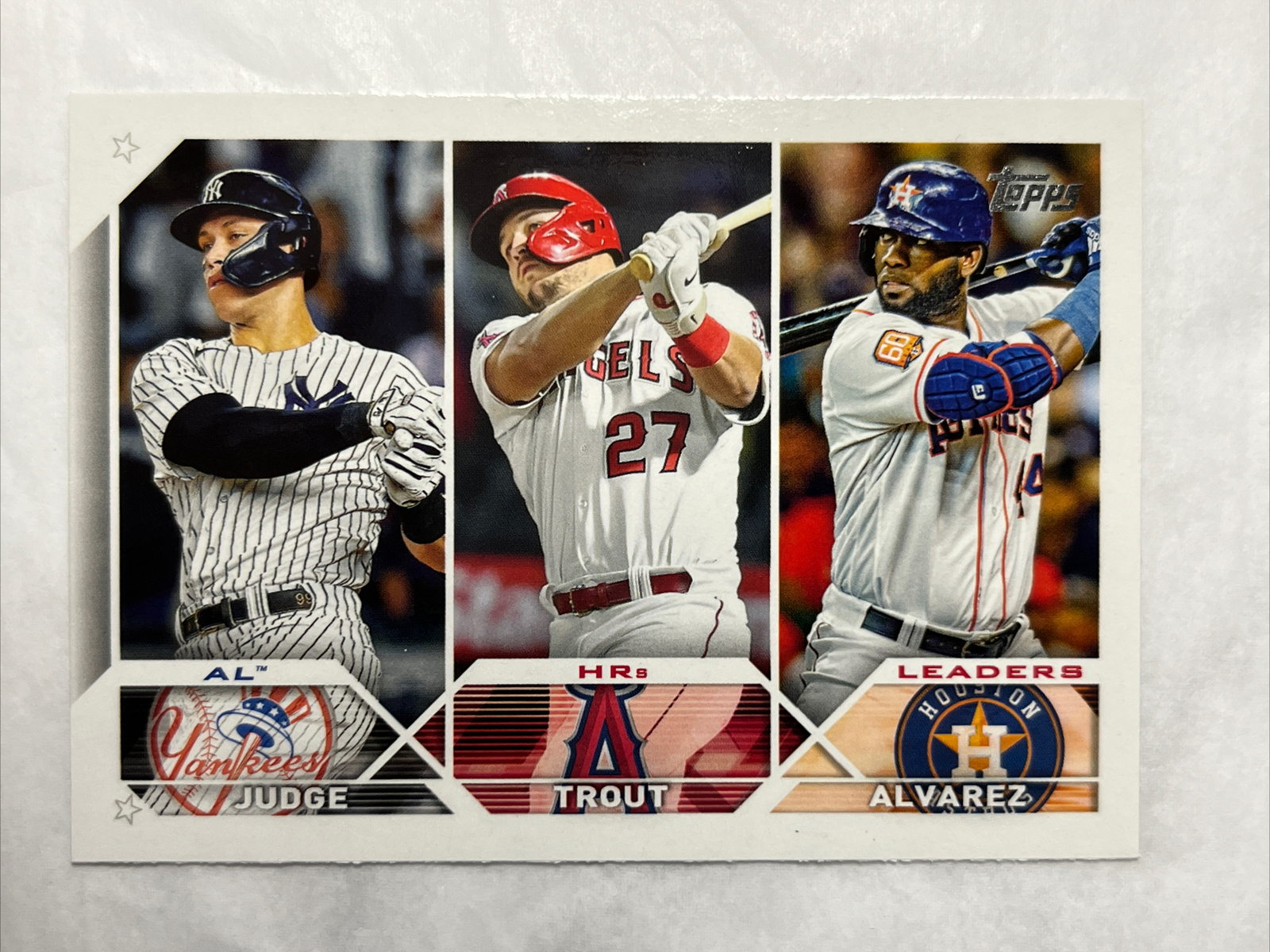2023 Topps Series 1 American League Home Runs Leaders #246 Judge Trout ...