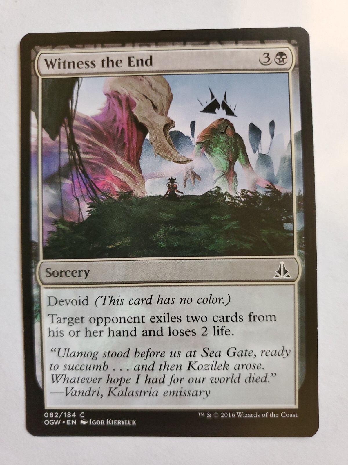 MTG Magic The Gathering Card Witness the End Sorcery Black Oath Of The ...