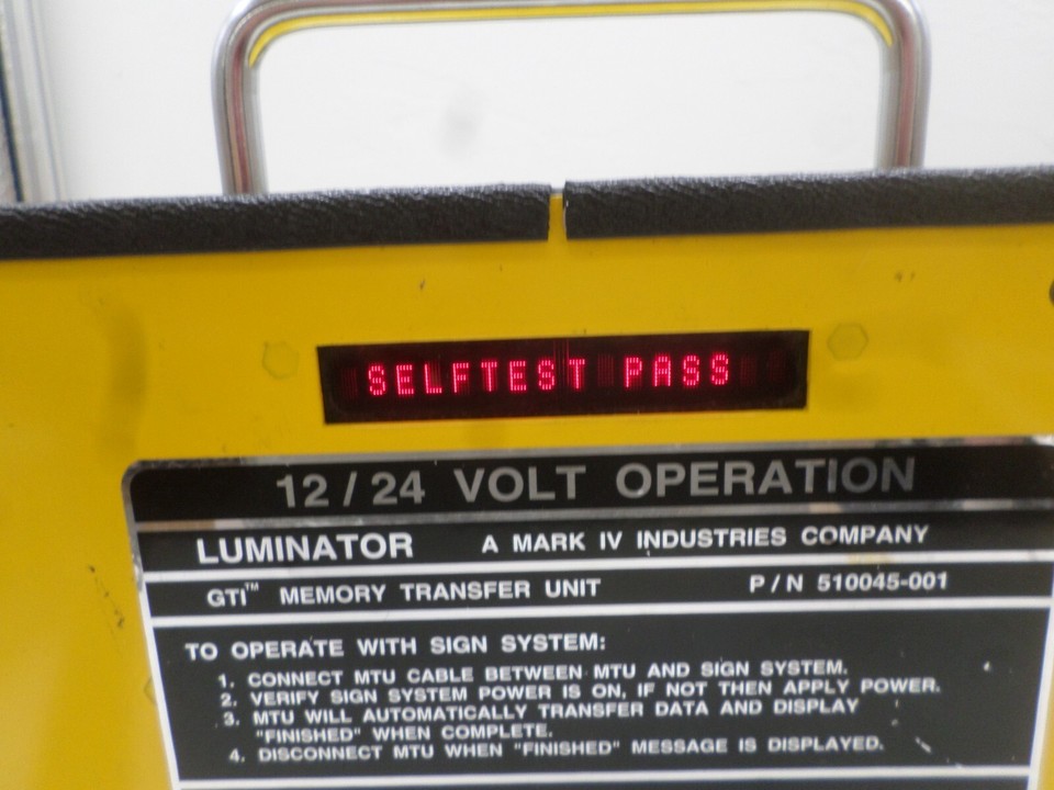 One Surplus Luminator 510045-001 Bus Destination Sign MTU Message ...