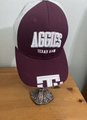 Texas A&M Aggies Maroon Adidas Big Logo Script Hat Cap Snapback ...