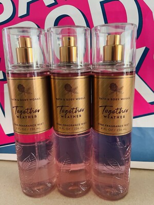 3 NEW BATH & BODY WORKS TOGETHER WEATHER FINE FRAGRANCE MIST SPRAY 8 OZ ...