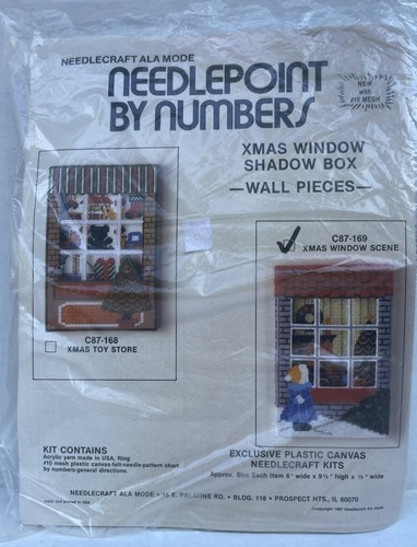 Needlepoint by Numbers Needlecraft Ala Mode Christmas Window Scene New ...