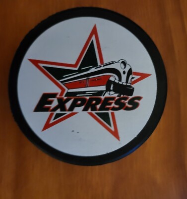 Roanoke Express Official Souvenir Puck (Blue ECHL logo) 1989/90 - 1996/ ...