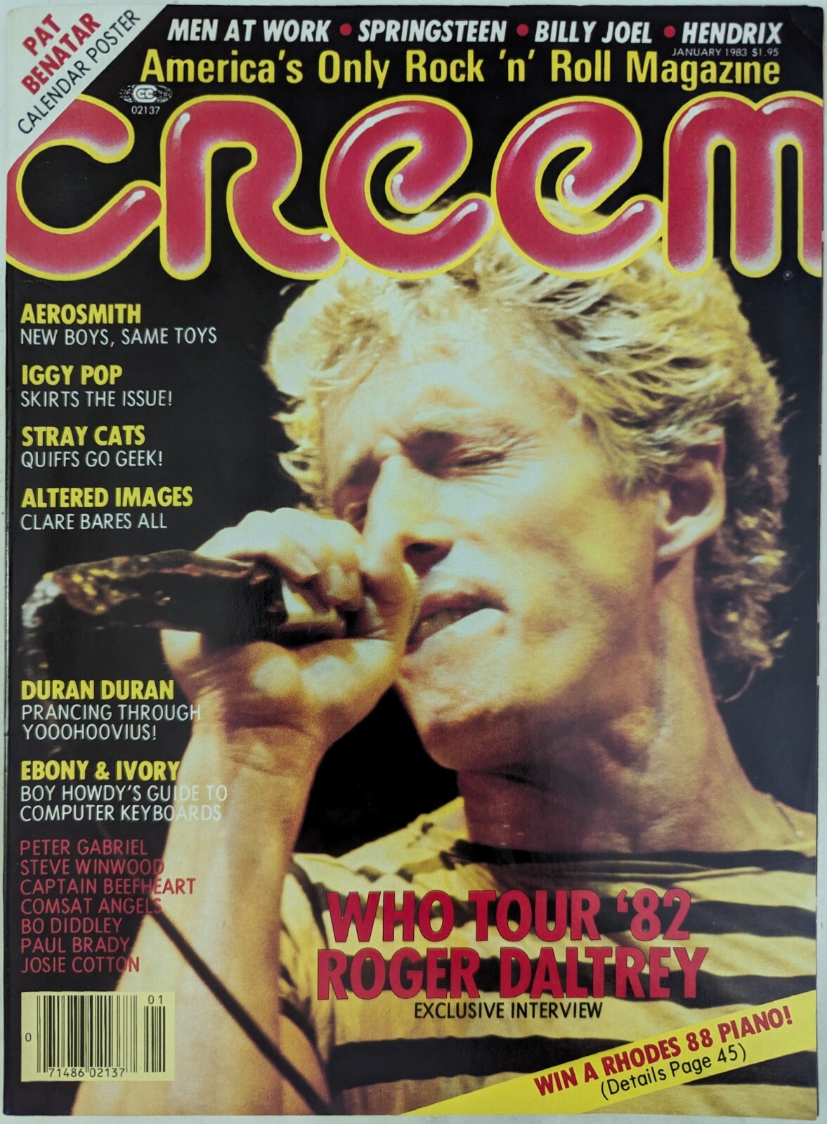 Creem Magazine January 1983 The Who, Aerosmith, Iggy, Stray Cats, Duran ...
