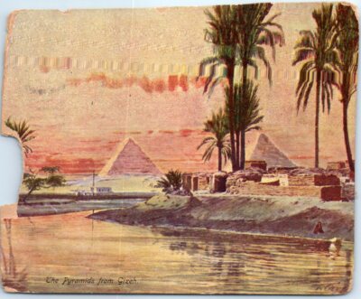 Postcard - The Pyramids from Giza, Egypt | eBay Australia