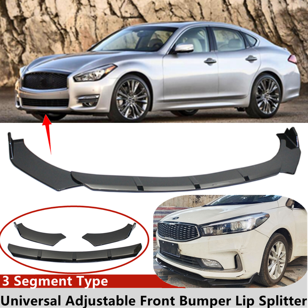 Add-on Universal Fit For Infiniti Q70 2015-19 Front Bumper Lip Spoiler ...