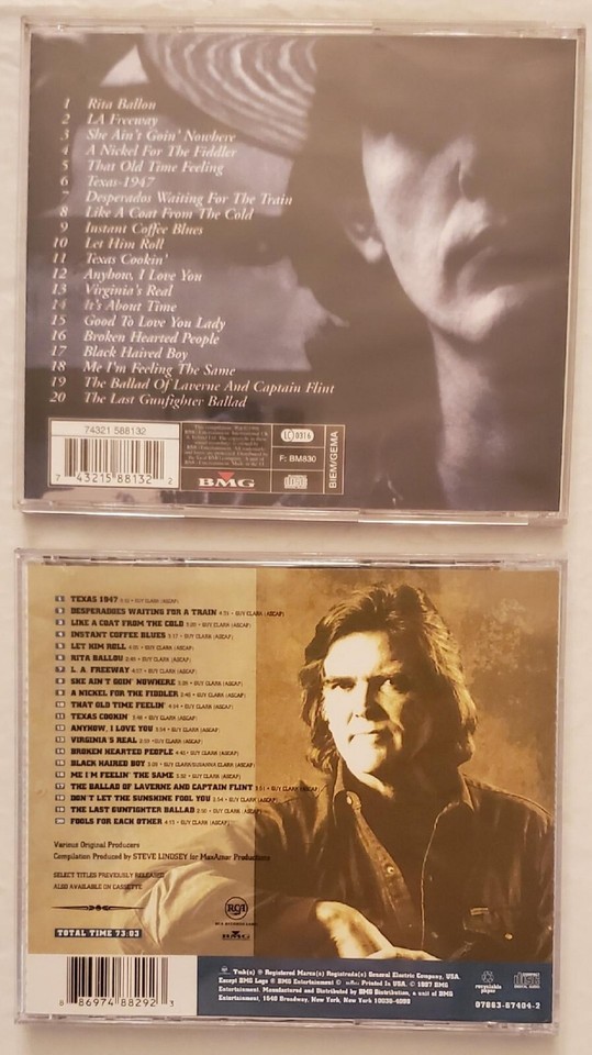 Guy Clark - Lot of 2 CD's - Essential Guy and Old No. 1 Texas Cookin ...