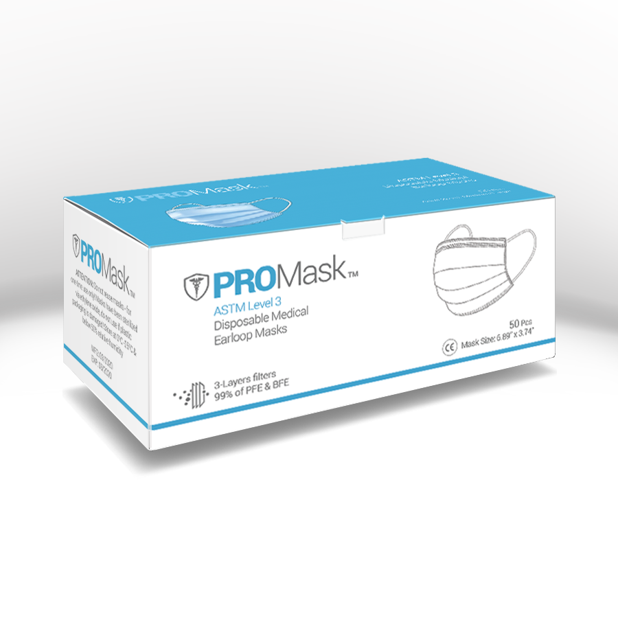 10/50/100 PROMask Disposable Face Masks Medical Surgical Dental 3-Ply ...
