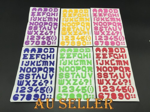 16sheets 20mm Foam Stickers Capital Lowercase Letters Numbers Aphabet ...