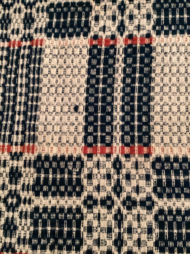 1810 - 1830 Antique loom woven coverlet spread for double bed RARE ...