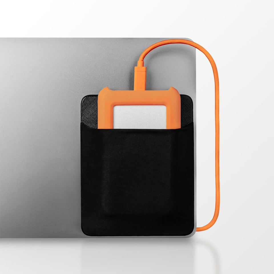 Adhesive External Hard Drive Pouch Sleeve Case, for Laptops, Stick on ...
