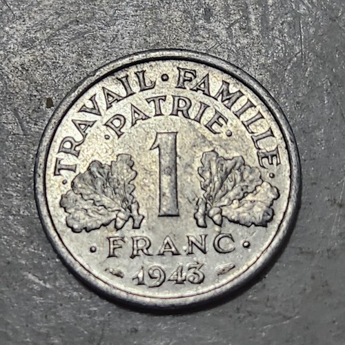 VICHY FRANCE (ETAT FRANCAIS) 🇫🇷 ONE (1) FRANC COIN 1943 (WARTIME) | eBay