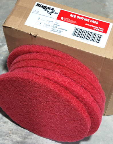 NIAGRA Buffing Pad 14 inch RED Buffing Cleaning Pads Niagra Buffing Pad ...