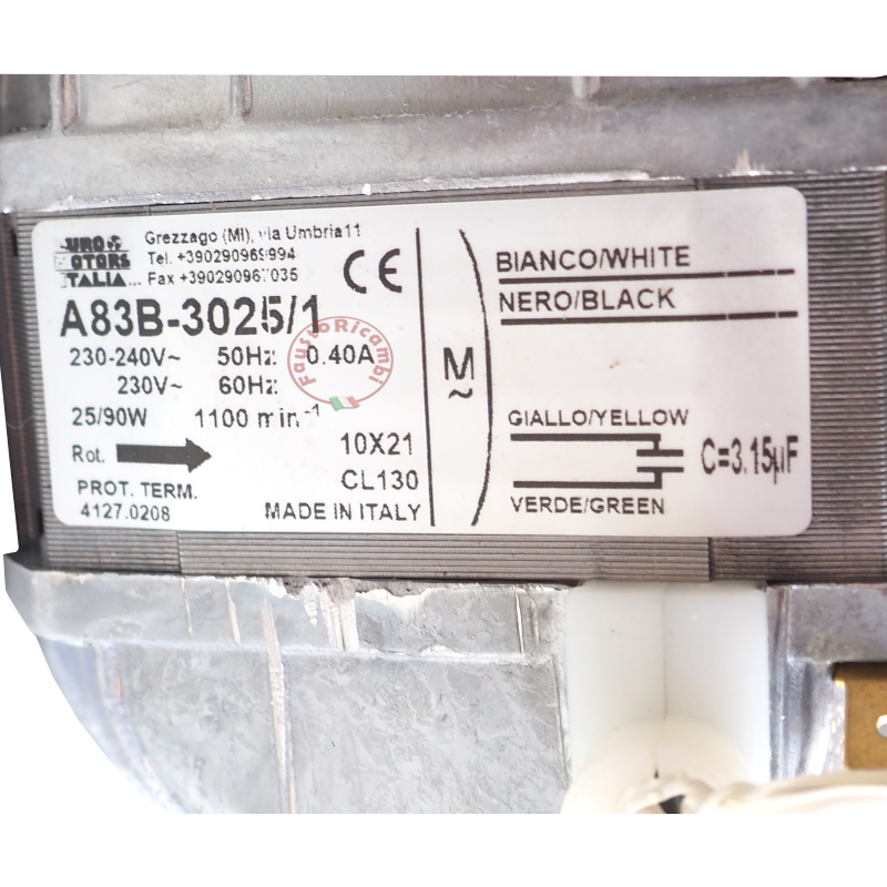 EUROMOTORS MOTORE BIALBERO A83B-3025/1 25/90W 1100min-1 230V50HZ | eBay