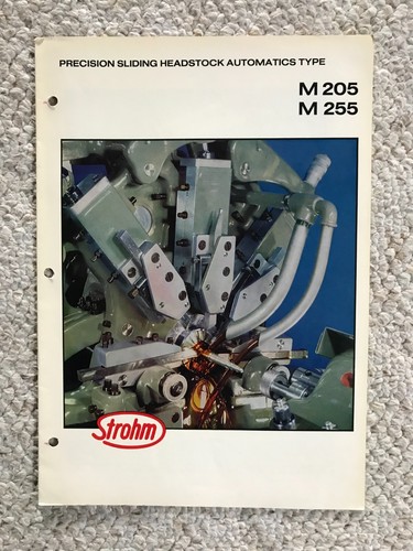 STROHM M 205 - M 255 Precision Automatic Lathes Sales Catalog, German ...