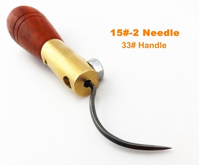 15#-2 Leather Craft Shoemaker Cobbler Arc Bent Curved Diamond Needle ...